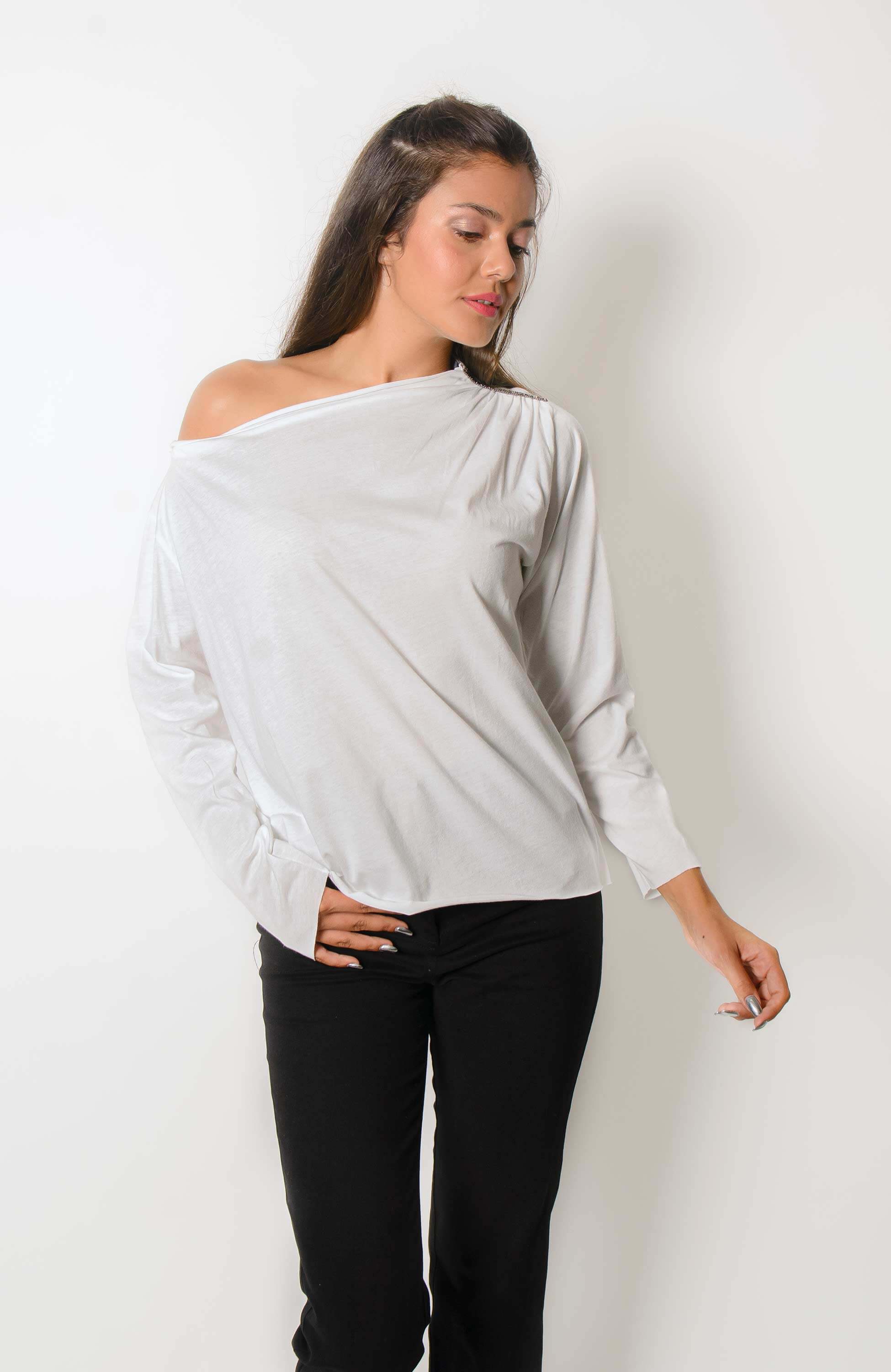 Μπλούζα we Coss white | Elli Sargi Boutique